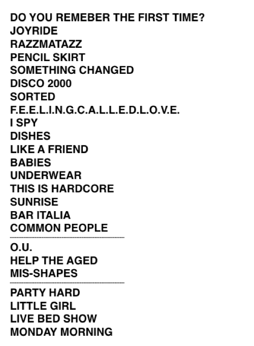 Setlist: Pulp en México - Sopitas.com