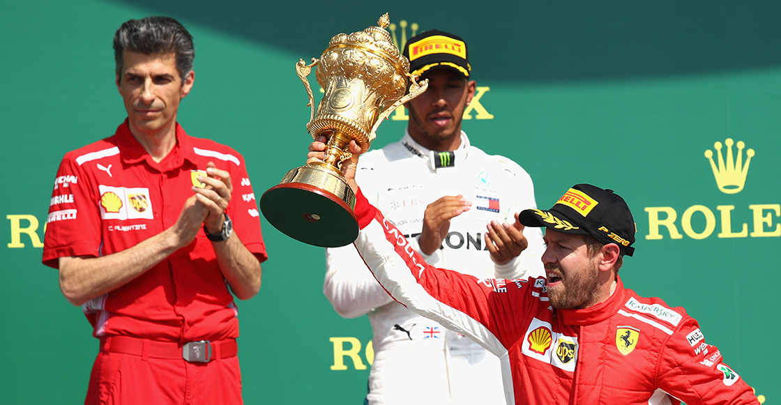 Vettel se llevó el GP Británico tras una intensa batalla con Mercedes