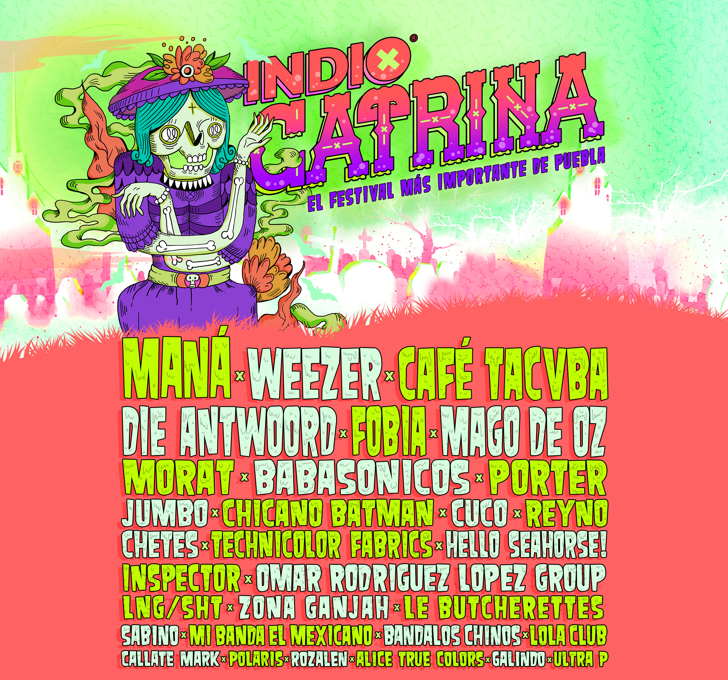 ¡Porter, Café Tacvba, Fobia, Babasónicos en el Festival Catrina 2018!