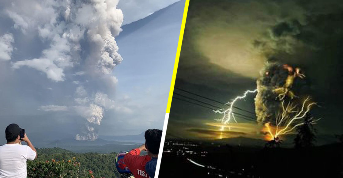 Las impresionantes fotos y videos de la explosión del volcán Taal en ...