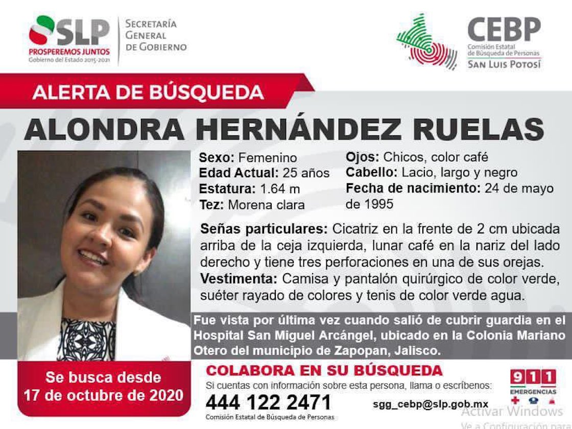 Encuentran con vida a la joven Alondra Hernández Ruelas
