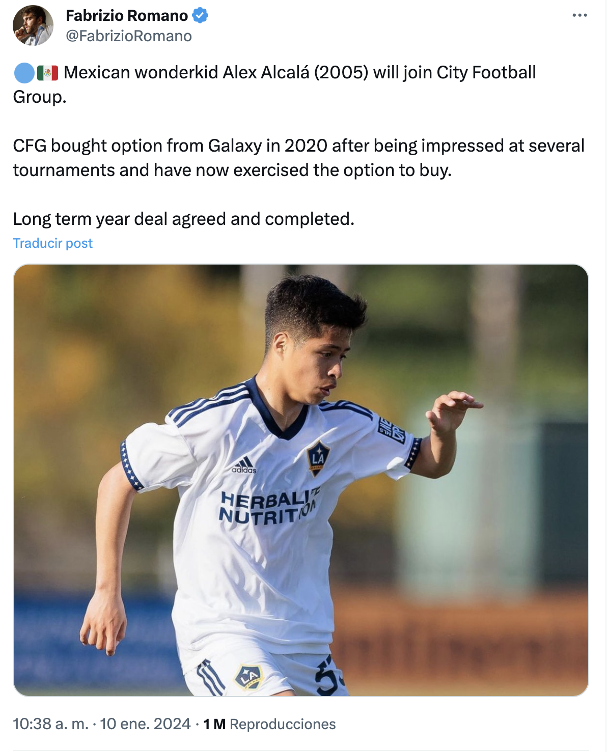 Alex Alcalá, el mexicano de 18 años que jugará en el Manchester City