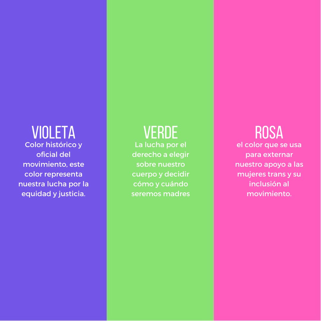 Violeta, verde y rosa: ¿Qué significan los colores de la bandera usada ...