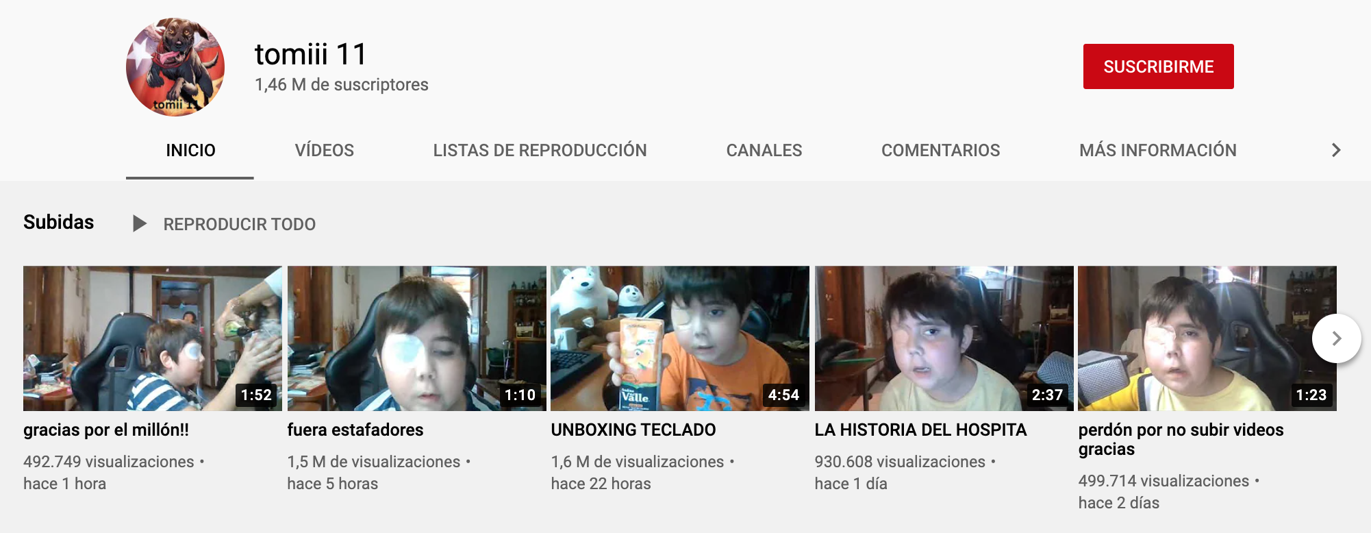 Esta es la historia de Tomiii 11, un niño que sueña con ser youtuber