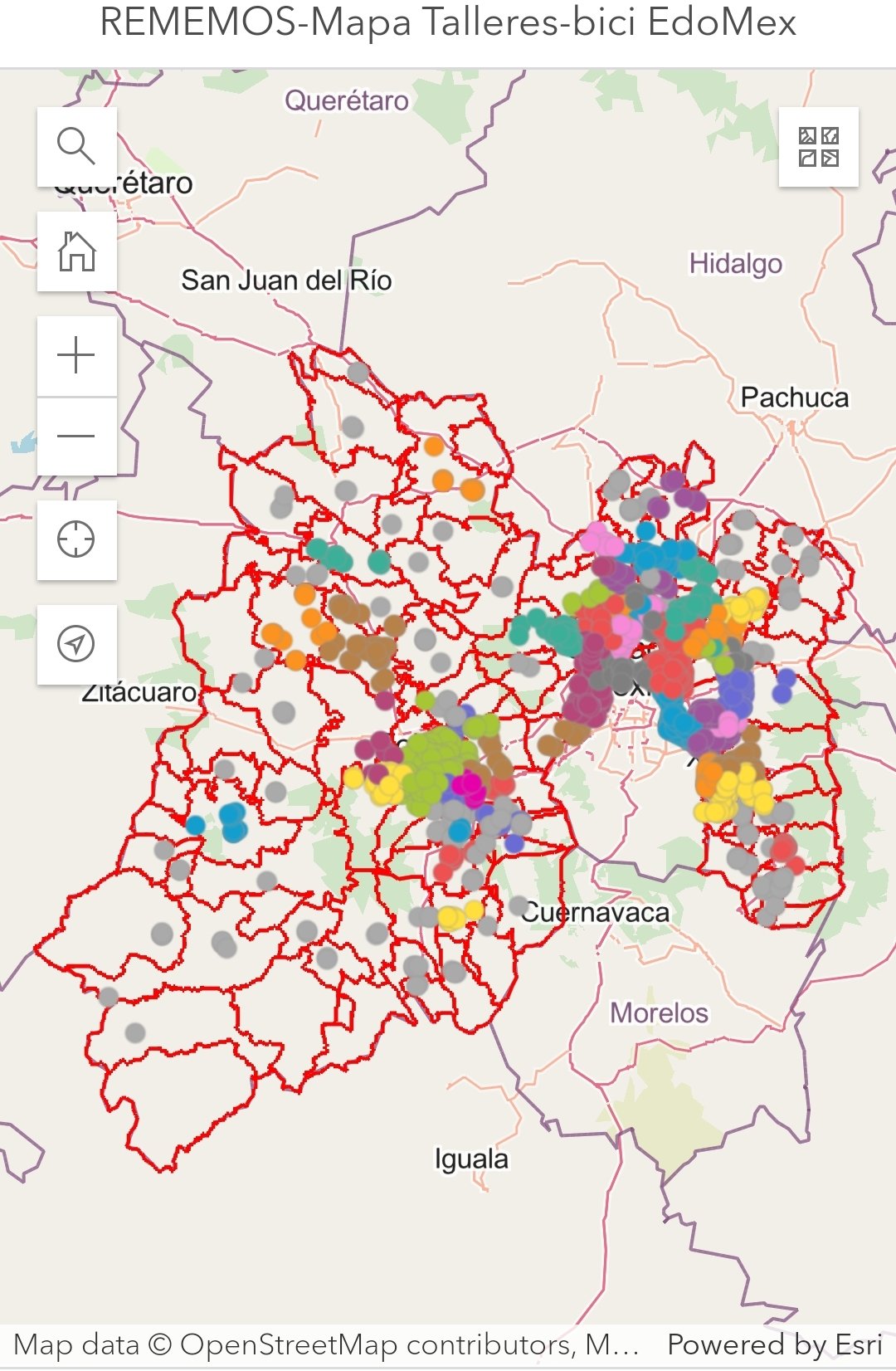 Este mapa te muestra el taller para bicis que te queda más cerca en el ...