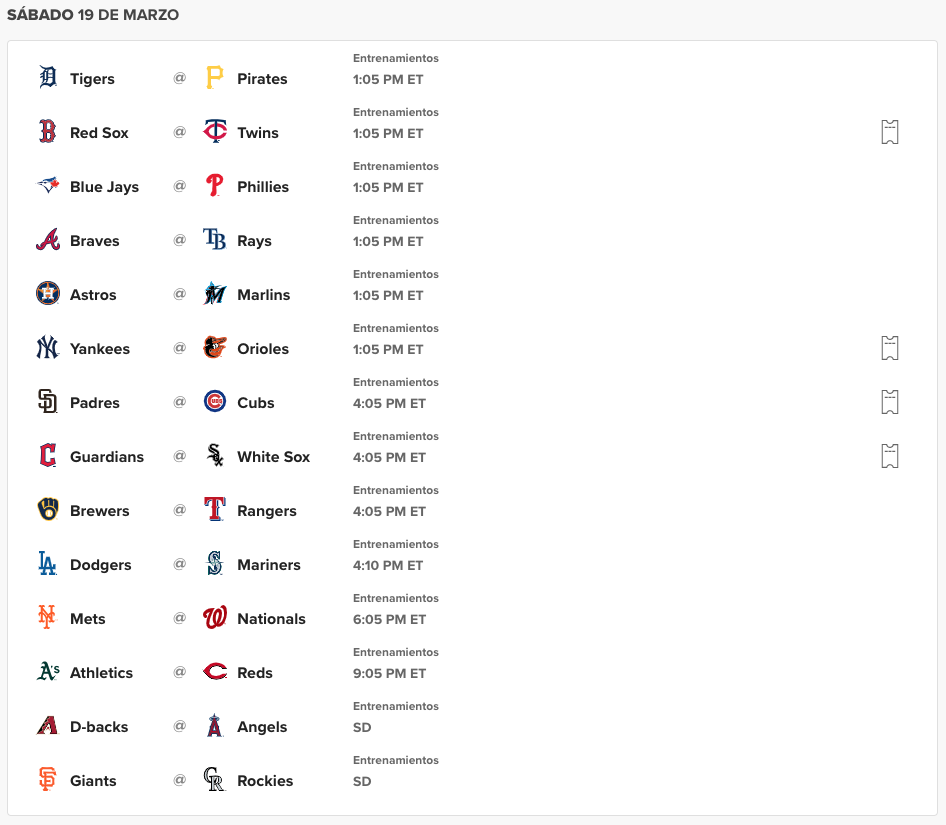 Calendario listo: Así se jugará la pretemporada de la MLB en 2022