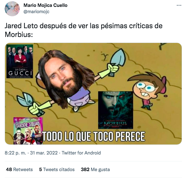 'Morbius' por fin se estrenó y los memes se dejaron caer con todo