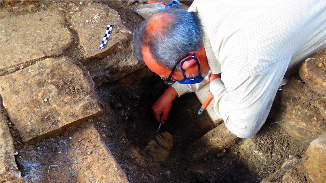 La cabeza de un dios maya que encontraron en Palenque, Chiapas