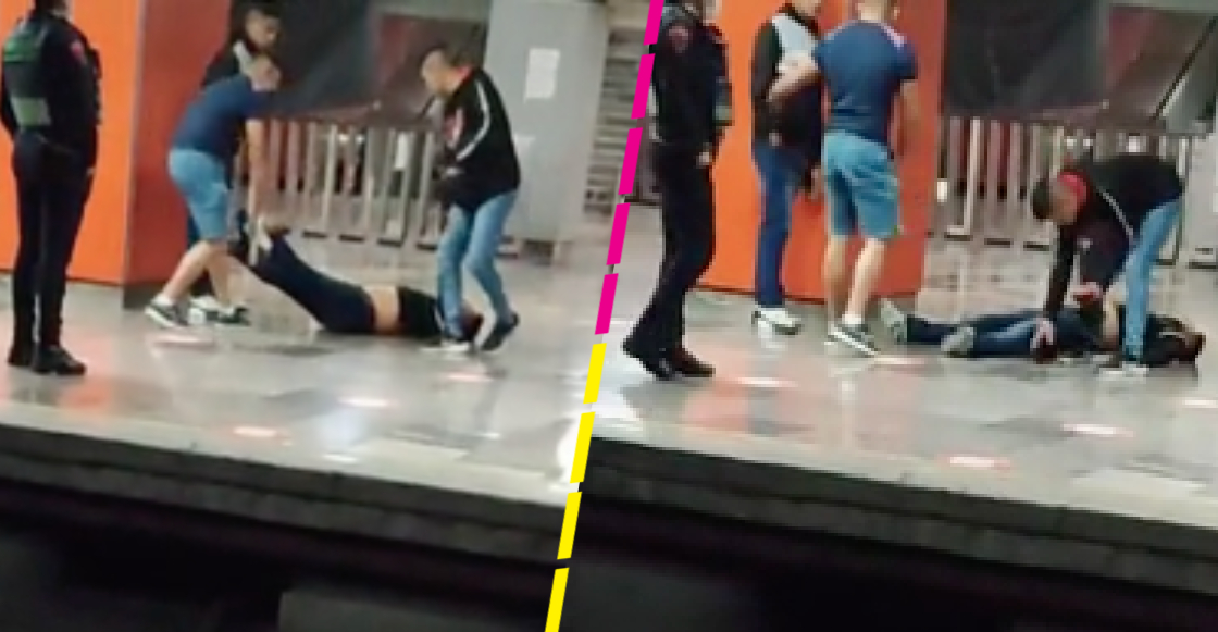 Jóvenes arrastran a su amigo presuntamente borracho en el Metro CDMX
