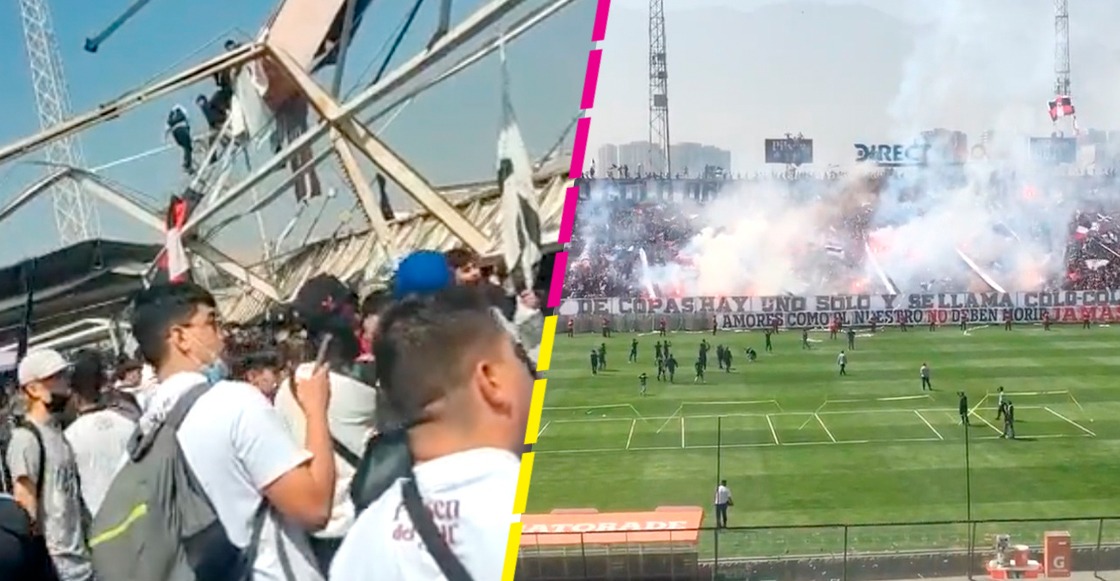 Colapsó la estructura del techo de las tribunas de un estadio en Chile