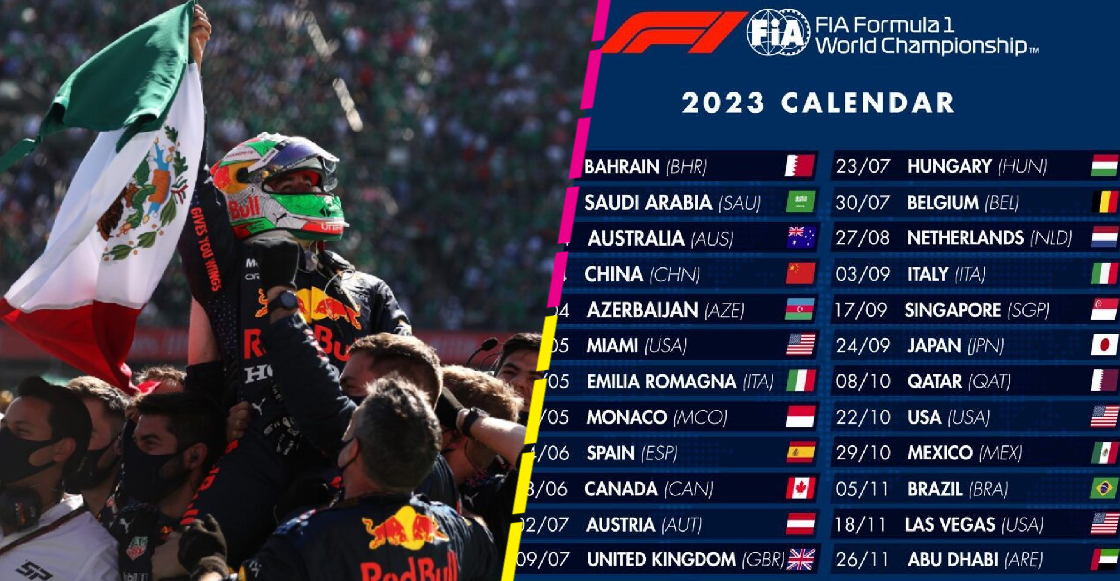 Fórmula 1 anuncia el calendario y ya hay fecha para el GP de México en el 2023