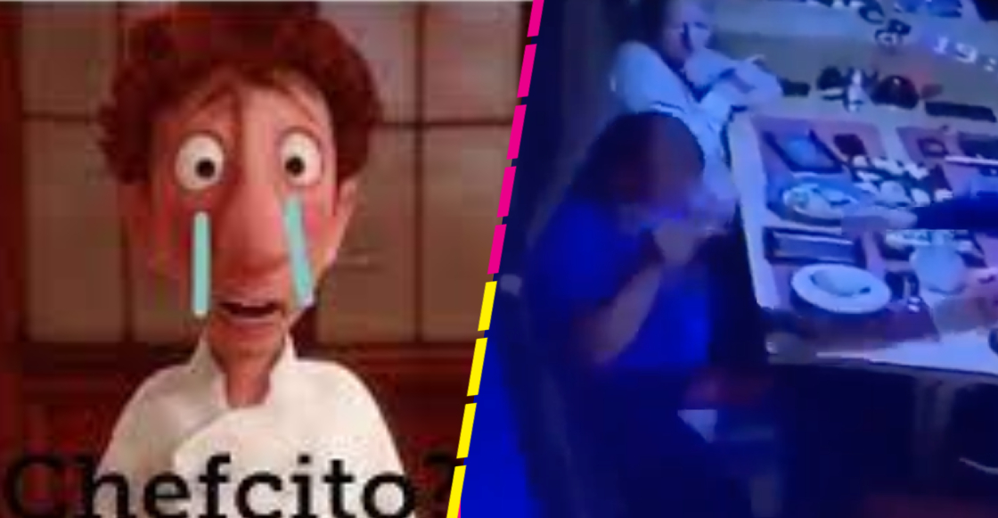 Captan el momento en el que una rata cae sobre cliente en un restaurante