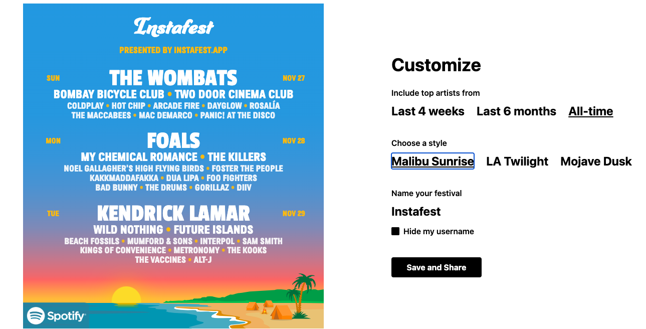 Instafest: Así puedes presumir el 'lineup' de tus sueños basado en lo ...