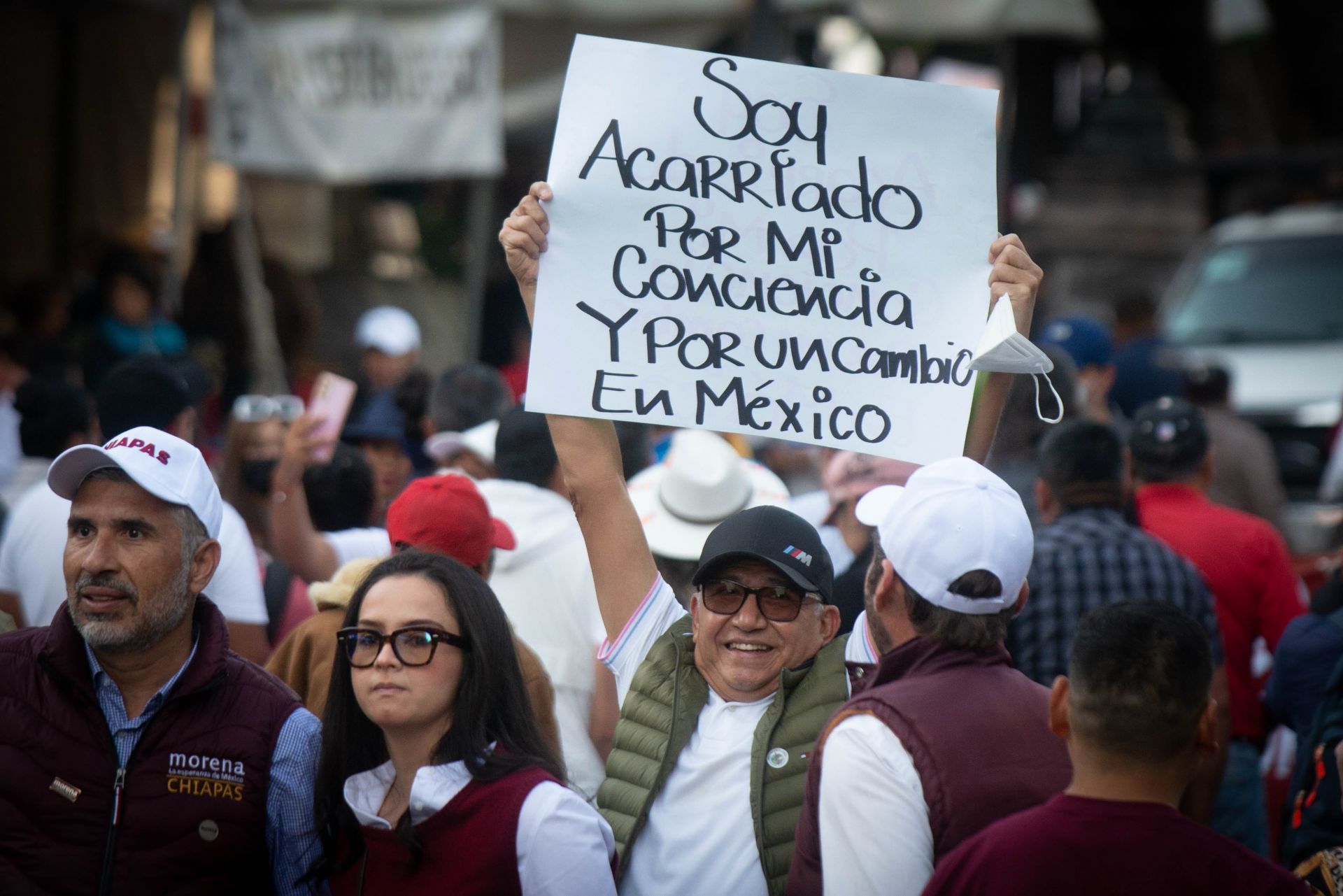 Con todo y polémica: Así se ve la mega marcha de AMLO en la CDMX