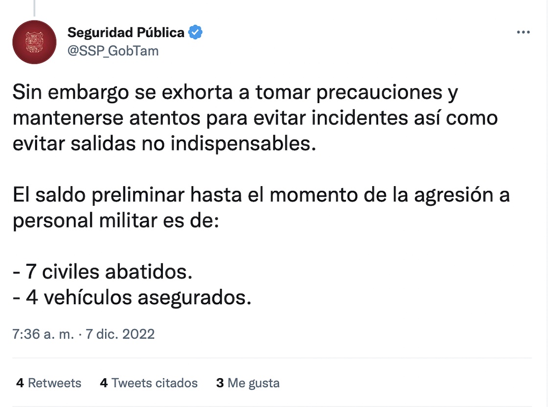 Otra balacera en Nuevo Laredo: 7 personas muertas y suspensión de clases, el saldo