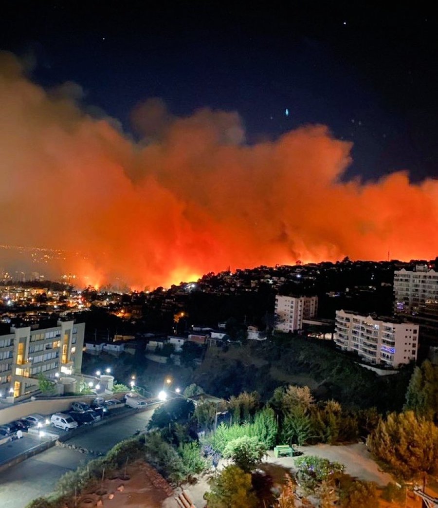 Chile declara estado de Emergencia por incendios en Viña del Mar