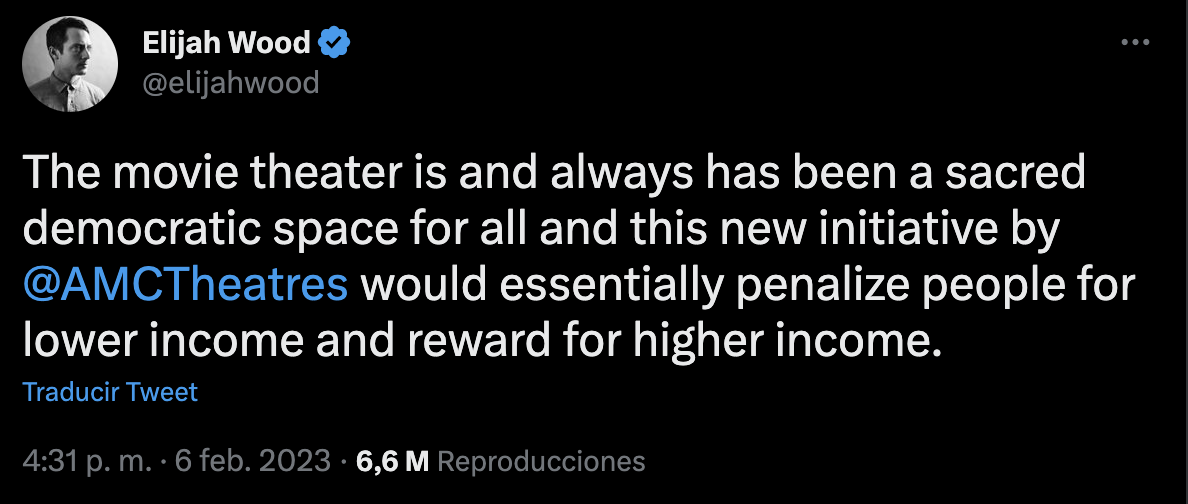 Elijah Wood y las críticas a la venta de "bancas preferenciales" en los ...