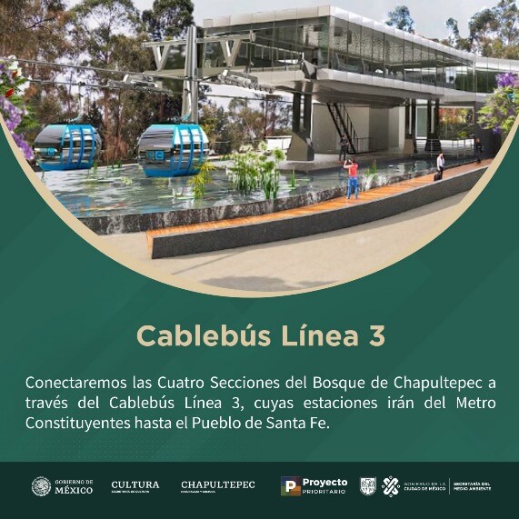 Así se verá el Cablebús de Chapultepec en la CDMX