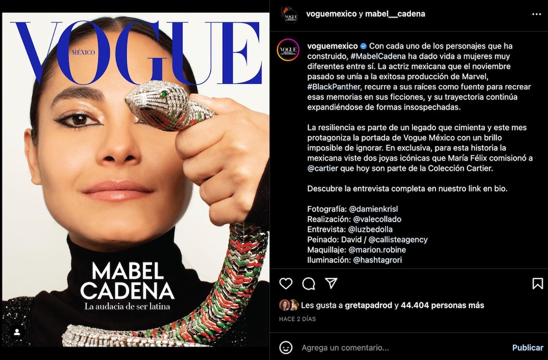 Las historias detrás de las joyas que usó Mabel Cadena en Vogue