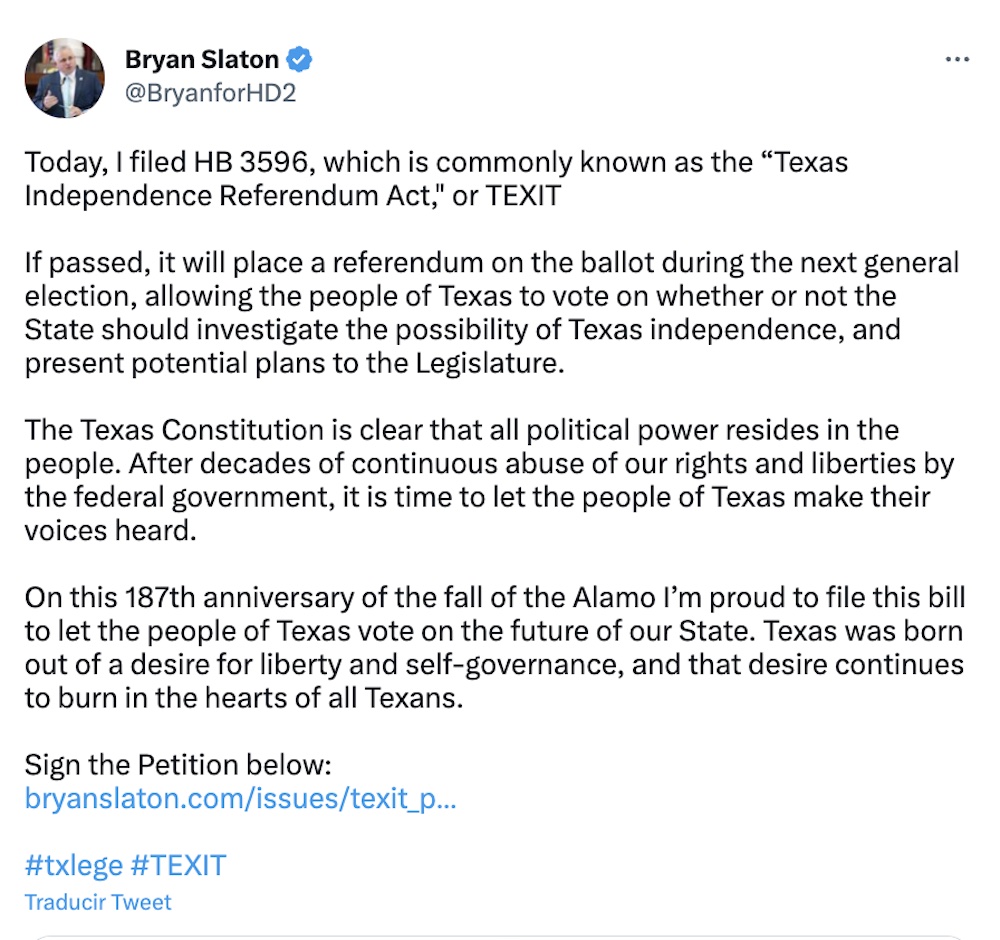 Brexit al estilo Texas: Buscan su independencia de Estados Unidos con ...