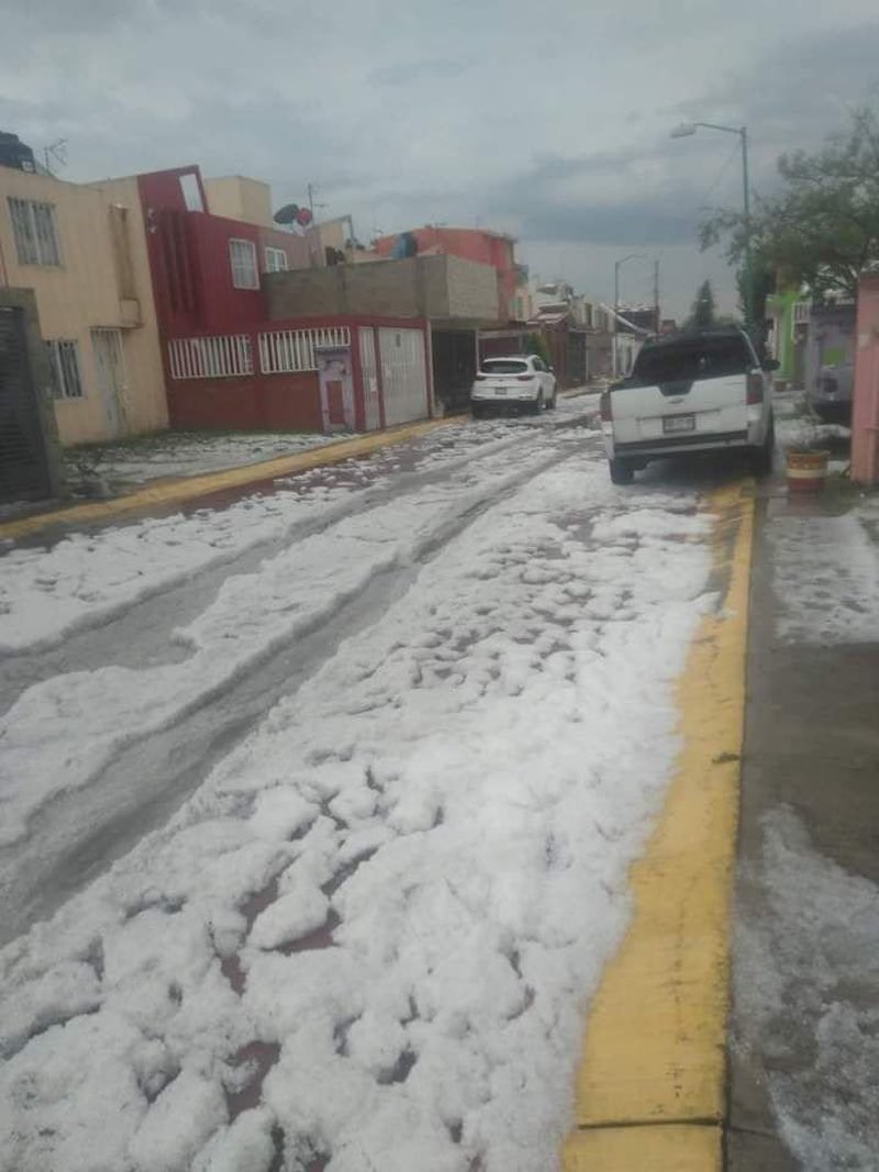 En imágenes: La épica granizada en Tecámac, ¿en primavera?