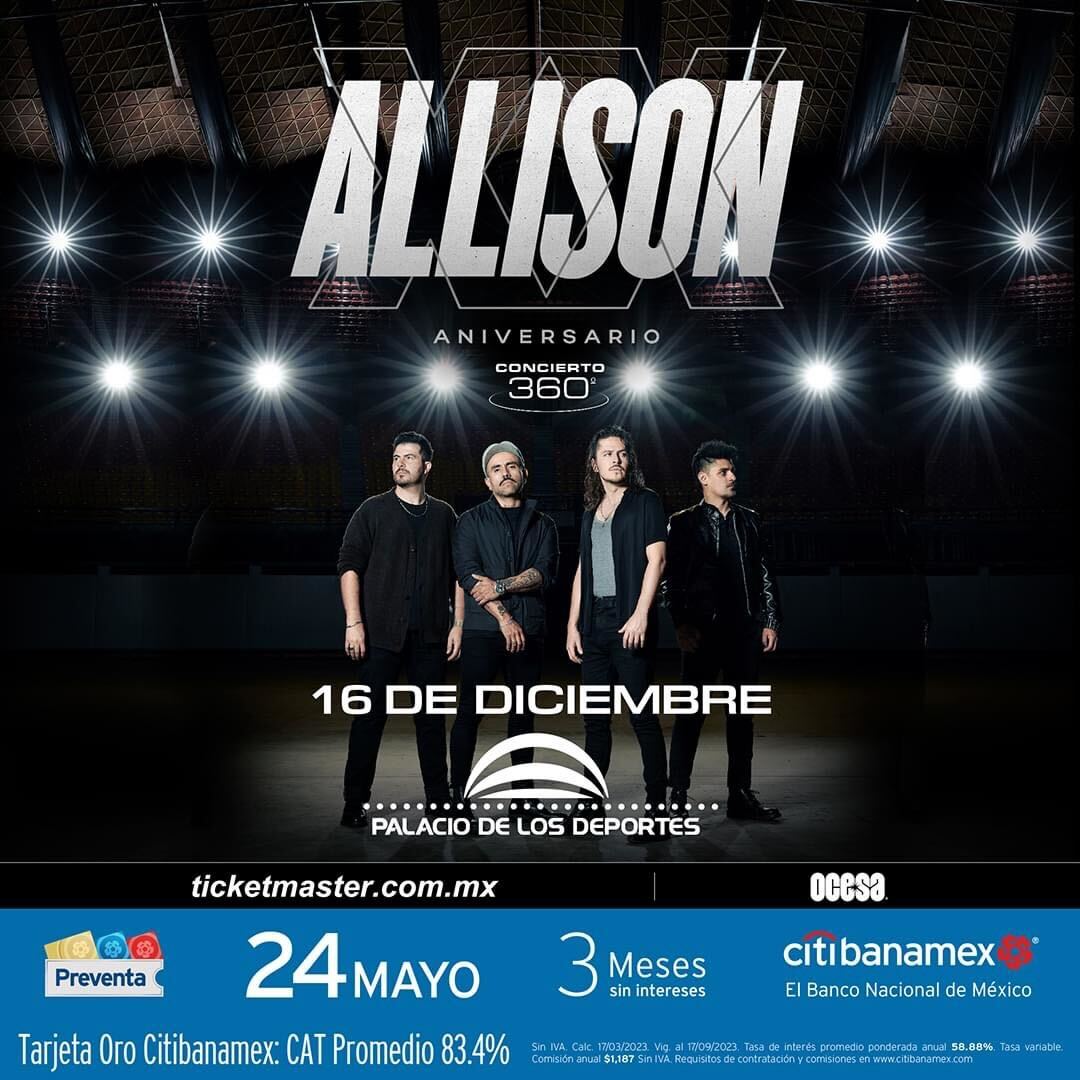 Allison festejará sus 20 años con un concierto especial en la CDMX