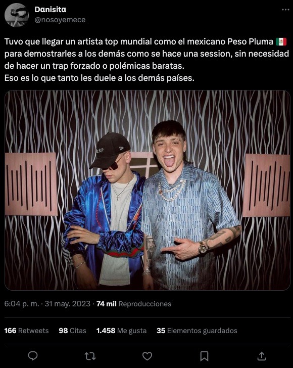 Las reacciones y memes por la sesión de Bizarrap y Peso Pluma