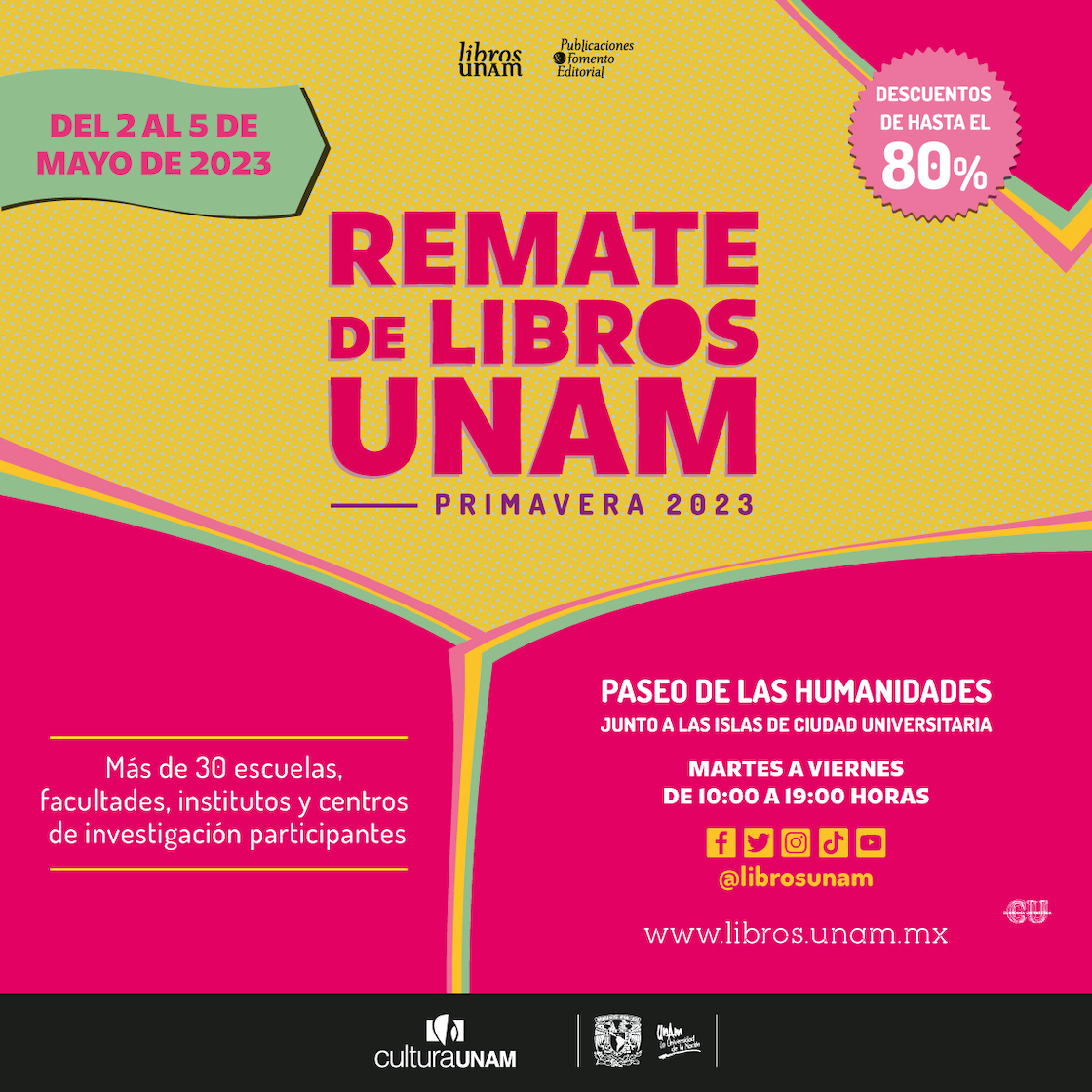 Fechas y horarios del Remate de Libros UNAM 2023