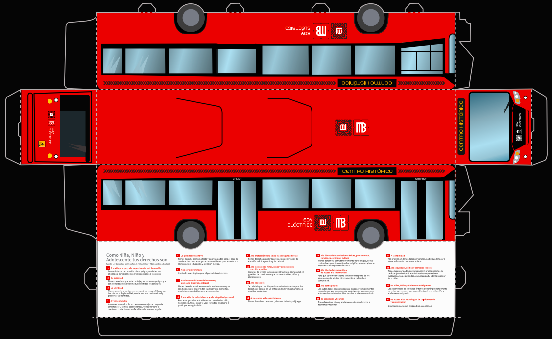 Ayñ… Acá te dejamos la guía para armar una réplica del Metrobús de papel