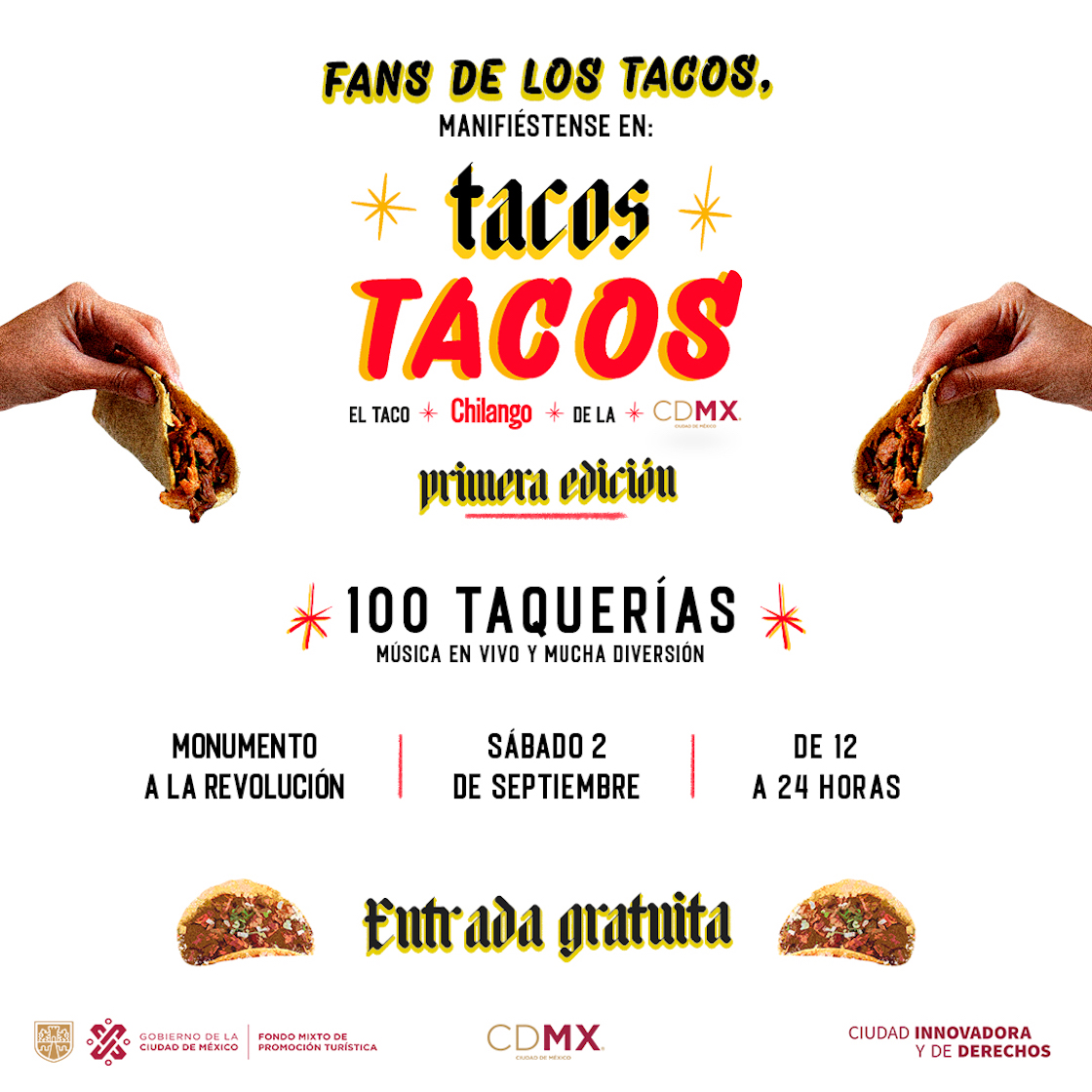 Fecha, horario y lugar: El primer Festival Tacos Tacos en CDMX