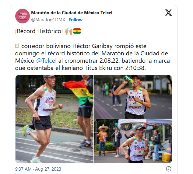 Maratón de la Ciudad de México: Héctor Garibay Flores y todos los ganadores