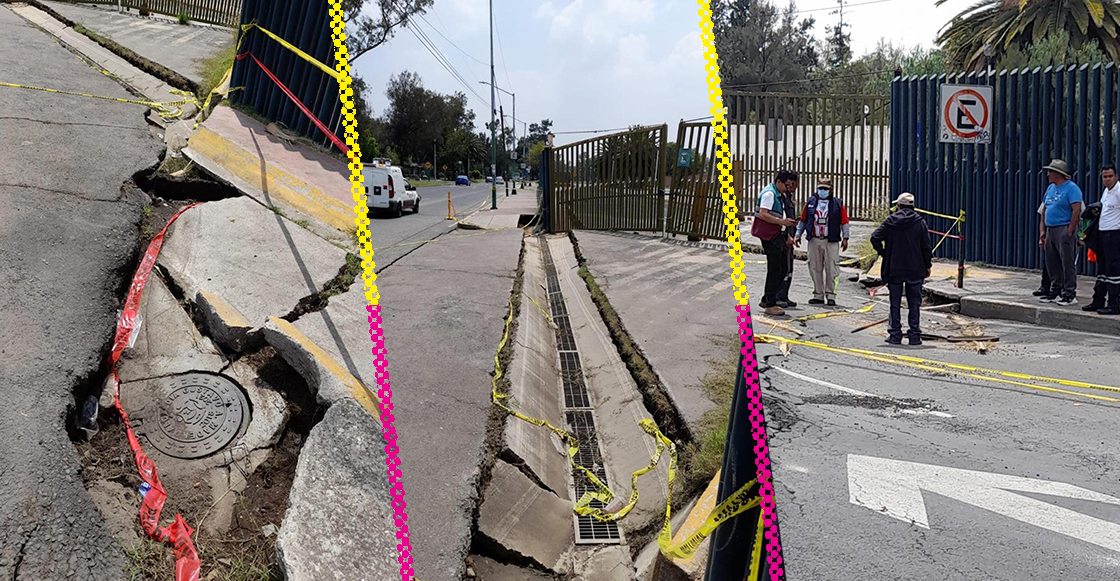 Socavón y grieta de 200 metros en San Juan de Aragón