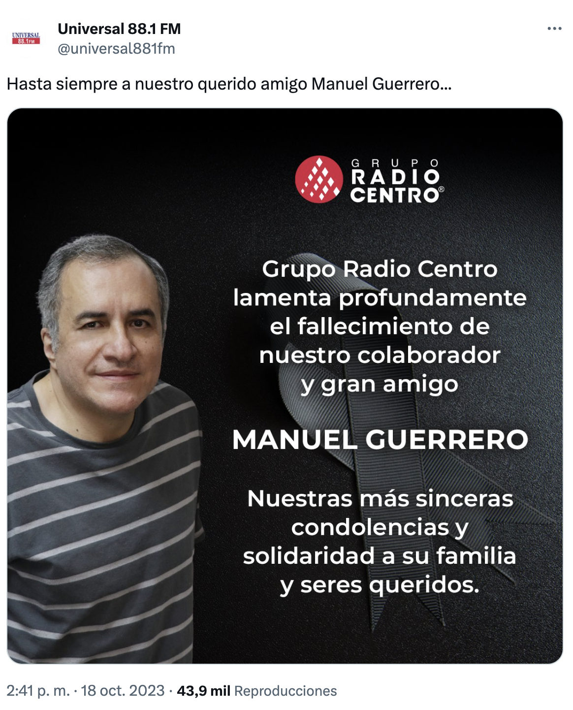 Se nos fue un grande: Murió Manuel Guerrero, icónico locutor del Club ...