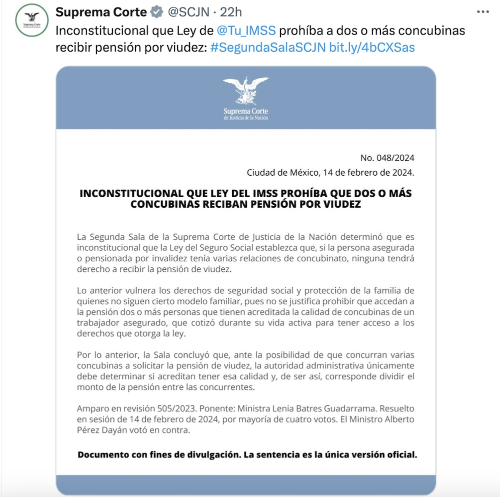 Pensión del IMSS por viudez se puede repartir entre 2 o más: ¿Esposa y ...