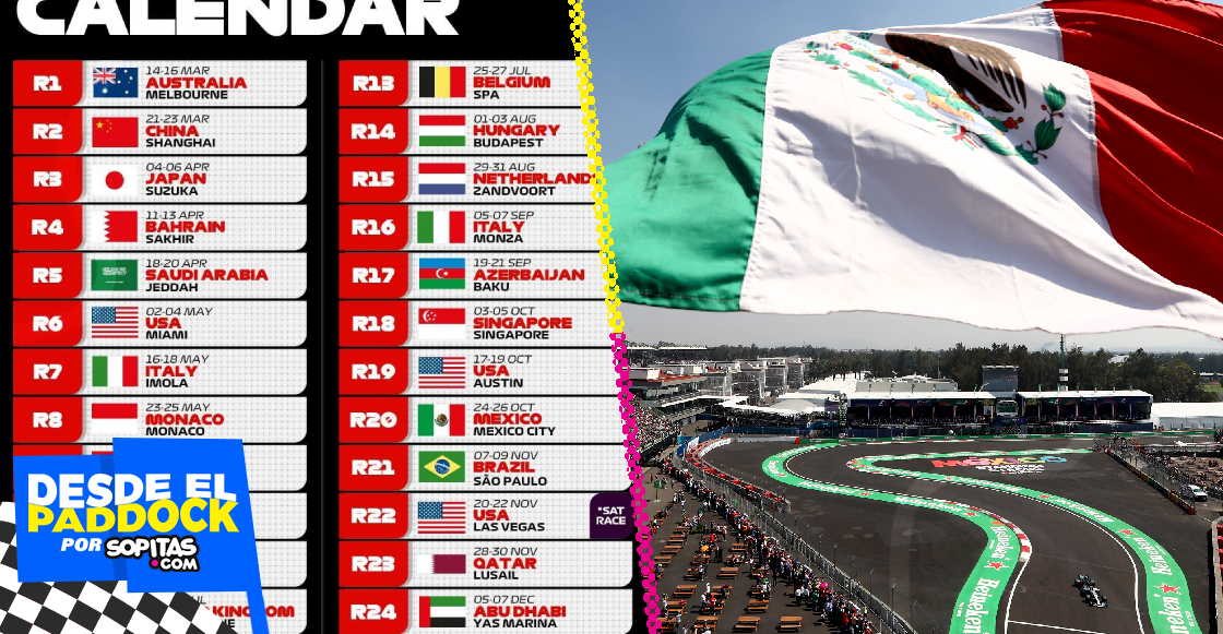 Conoce las fechas para el Gran Premio de México 2025 y todo el calendario de F1