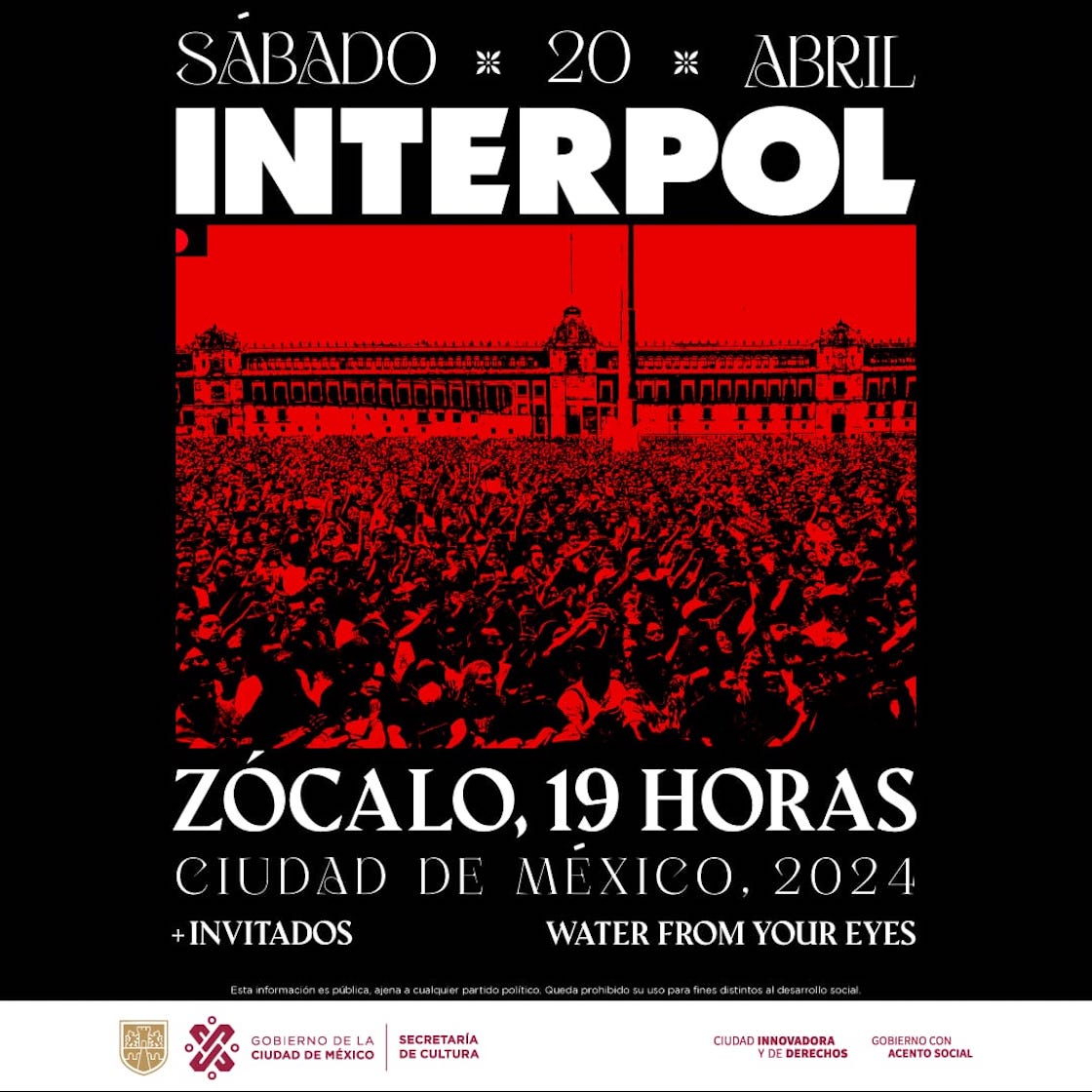 Este es el posible setlist para el concierto de Interpol en el Zócalo ...