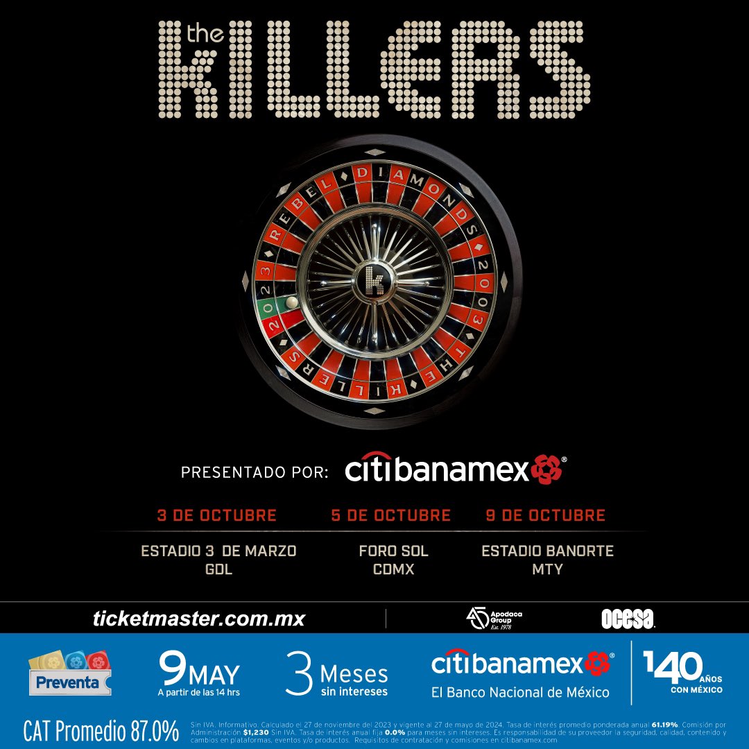 The Killers en México, Guadalajara y Monterrey: Fechas y precios de boletos