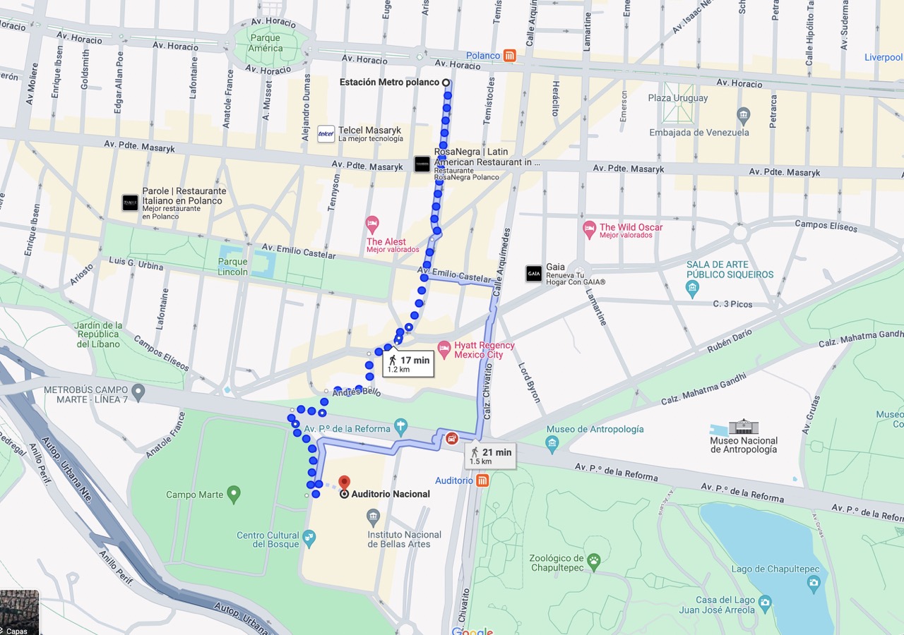 Cómo llegar al Auditorio Nacional: Rutas del Metro, estacionamientos ...