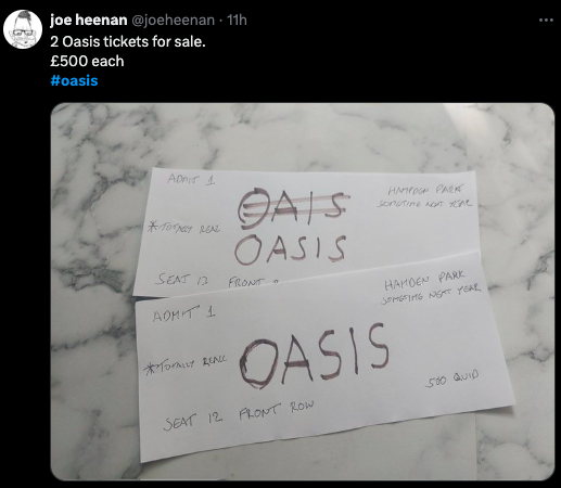 ¿Alcanzaron? Los memes que dejó la caótica venta de boletos de Oasis ...