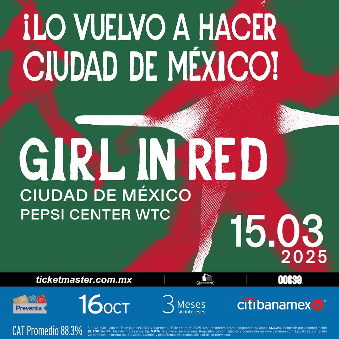 girl in red en el Pepsi Center WTC de la CDMX - Sopitas.com
