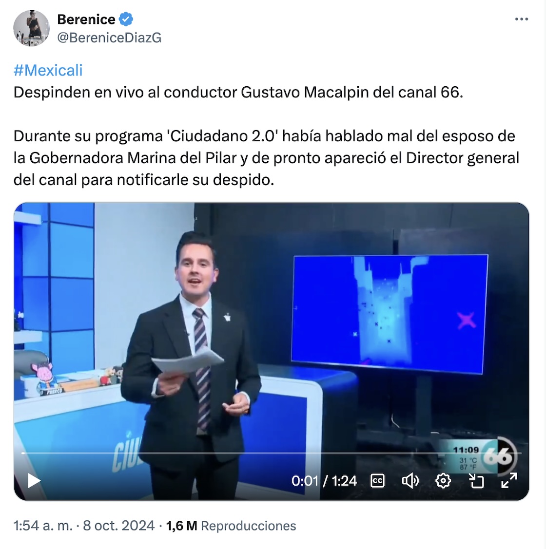 Despiden en vivo al conductor Gustavo Macalpin después de criticar a ...