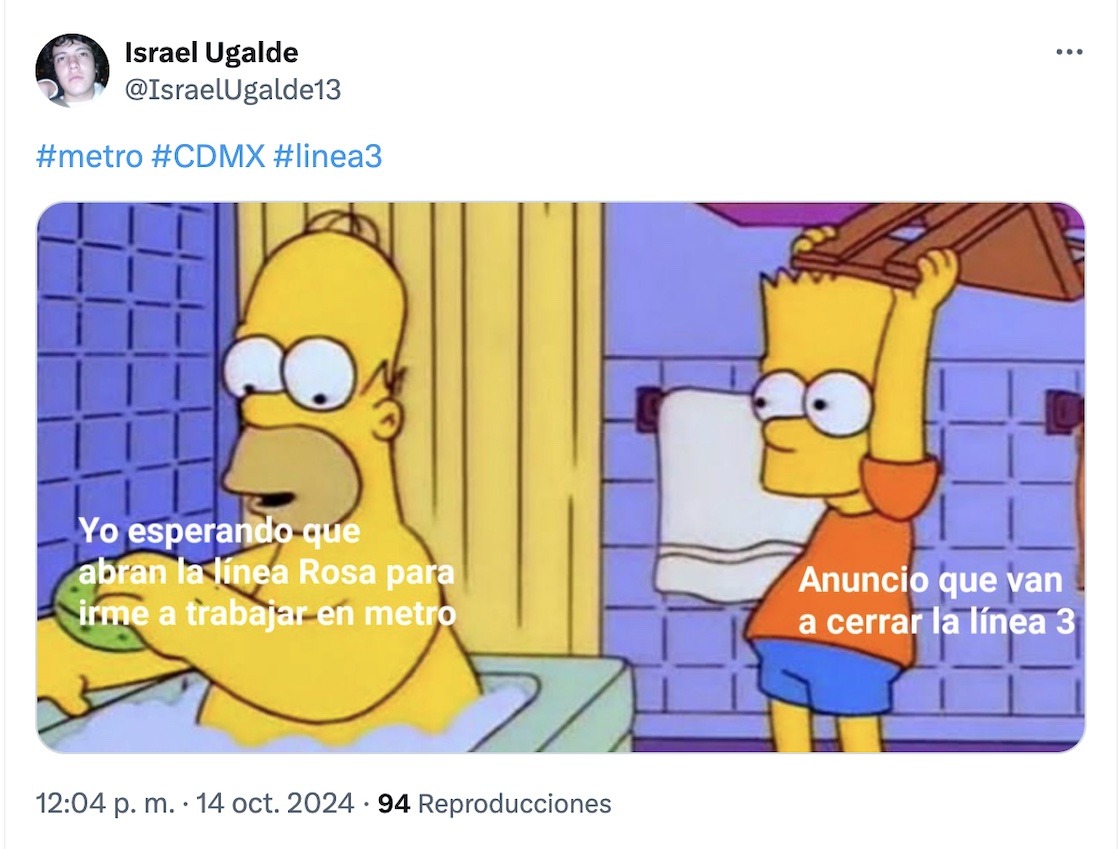 Lleven sus memes del cierre de la Línea 3 del Metro CDMX