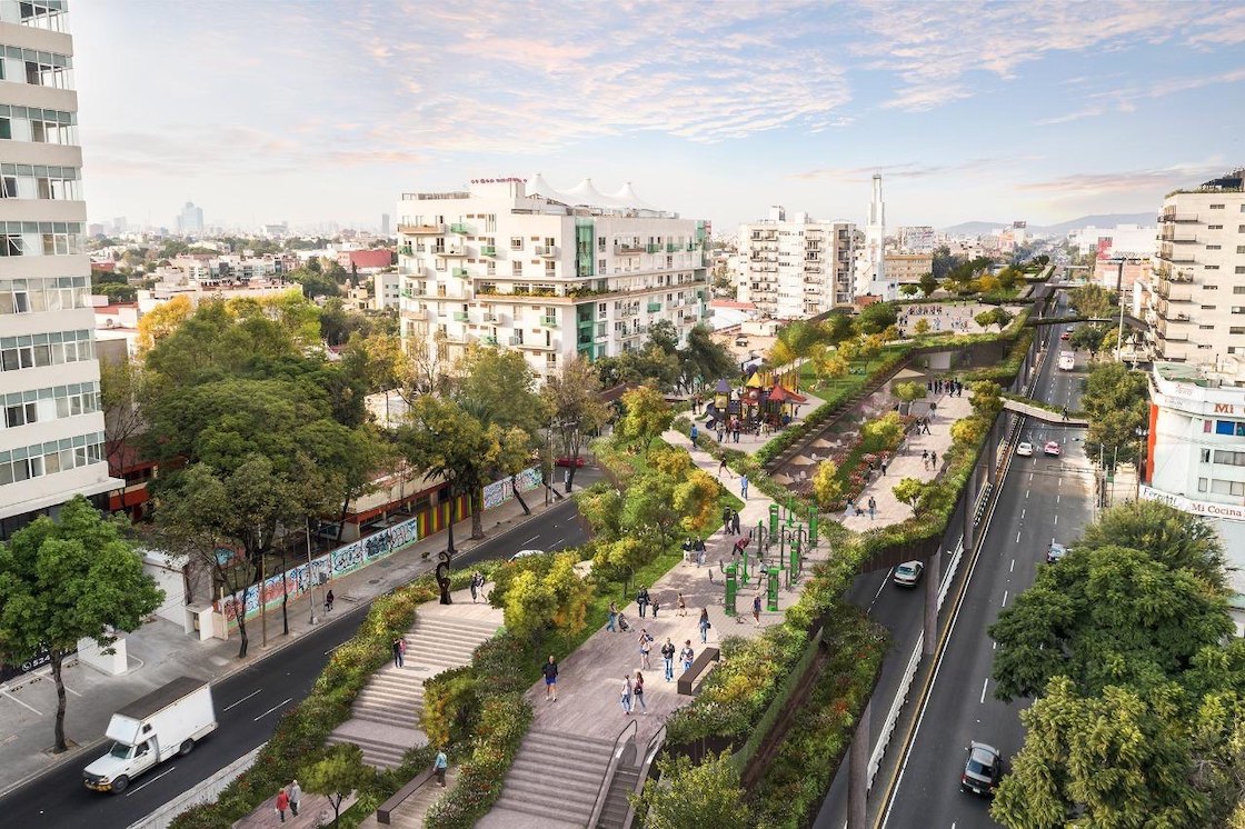 High Line Chilanga: ¿Un segundo piso peatonal sobre Tlalpan?