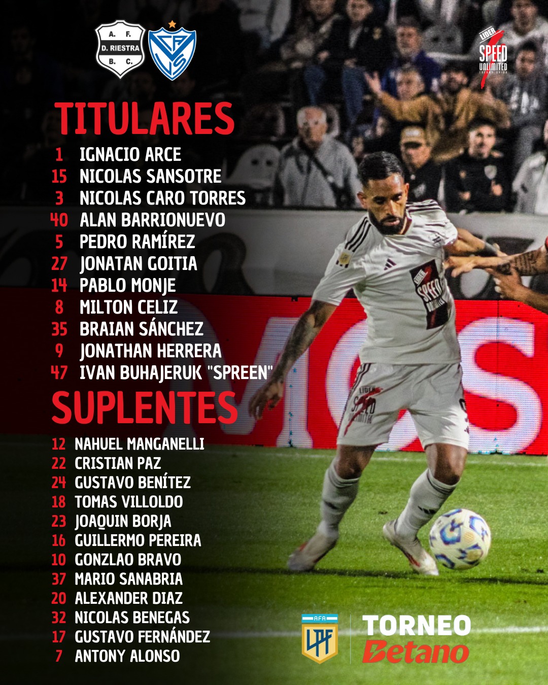 Spreen y su polémico debut con Deportivo Riestra en Argentina