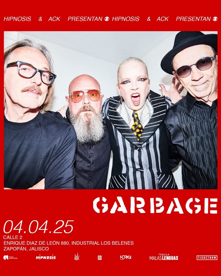 Garbage anuncia concierto en Guadalajara ¿Cuándo inicia la venta de ...