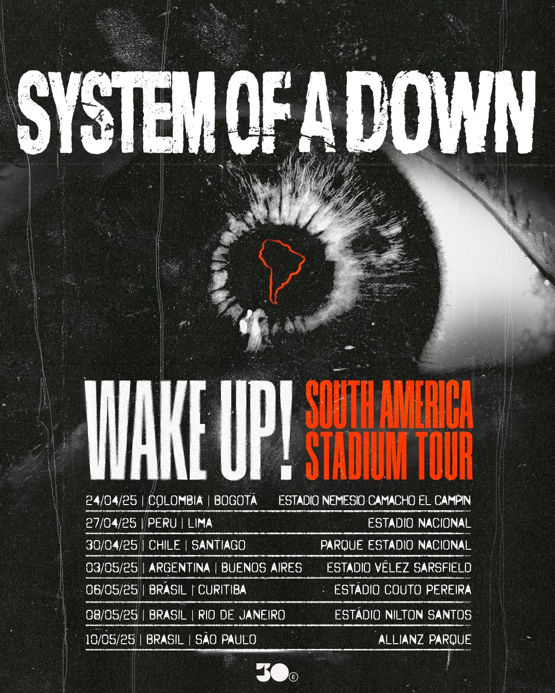 ¡System of a Down anuncia gira en Sudamérica!