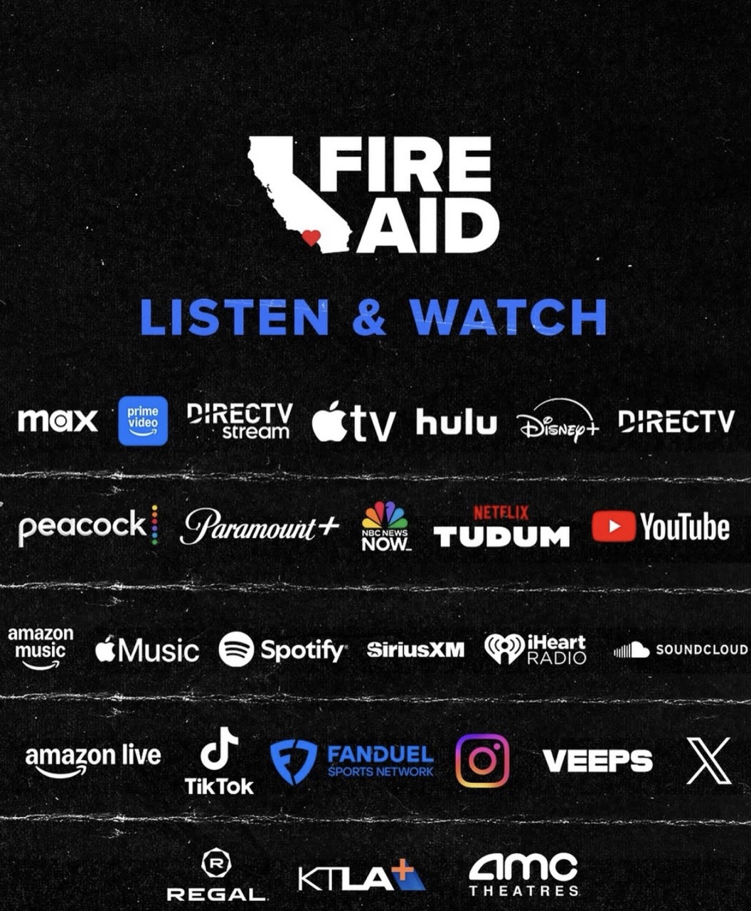 Dónde ver Fire Aid: El concierto benéfico por Los Ángeles