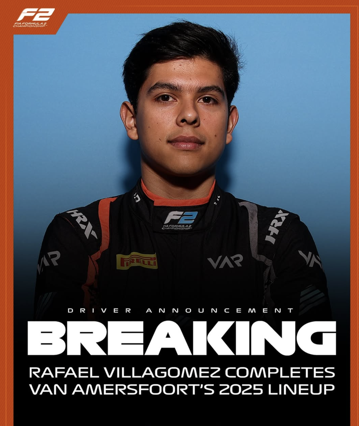 Rafael Villagómez, un mexicano en Fórmula 2 para la temporada 2025