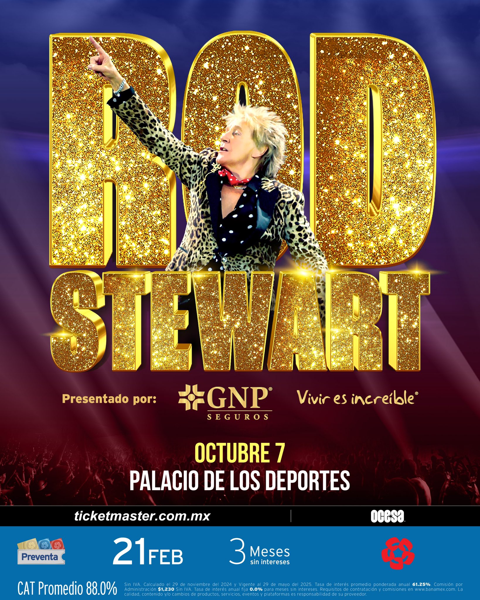 Boletos, fecha y todo sobre el concierto de Rod Stewart en CDMX este 2025