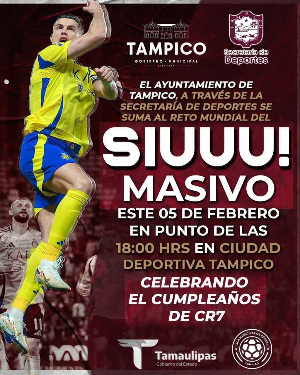 Convocan en varias ciudades a “siuuuuuu” masivo por cumpleaños de Cristiano Ronaldo